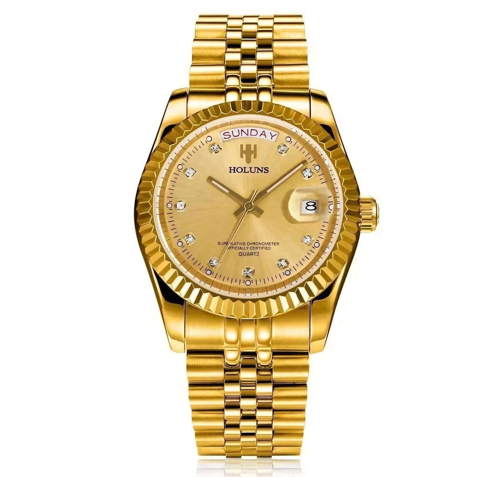 Holuns Classic Quartz Dress Watch - Dual Calendar, 37mm / 41mm ...